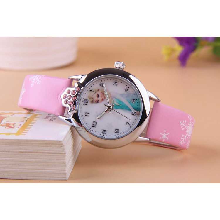 Jual Jam Tangan Anak Perempuan Princess Elsa Anna Frozen - FG0701A PINK ...