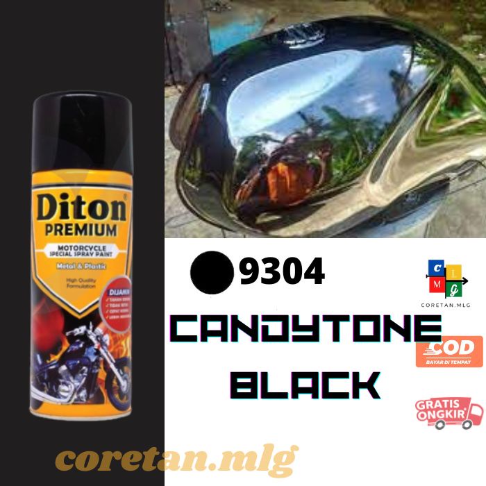 Jual Pilok Pilox Diton Candytone Hitam 9304 Cat Semprot Candy Black ...
