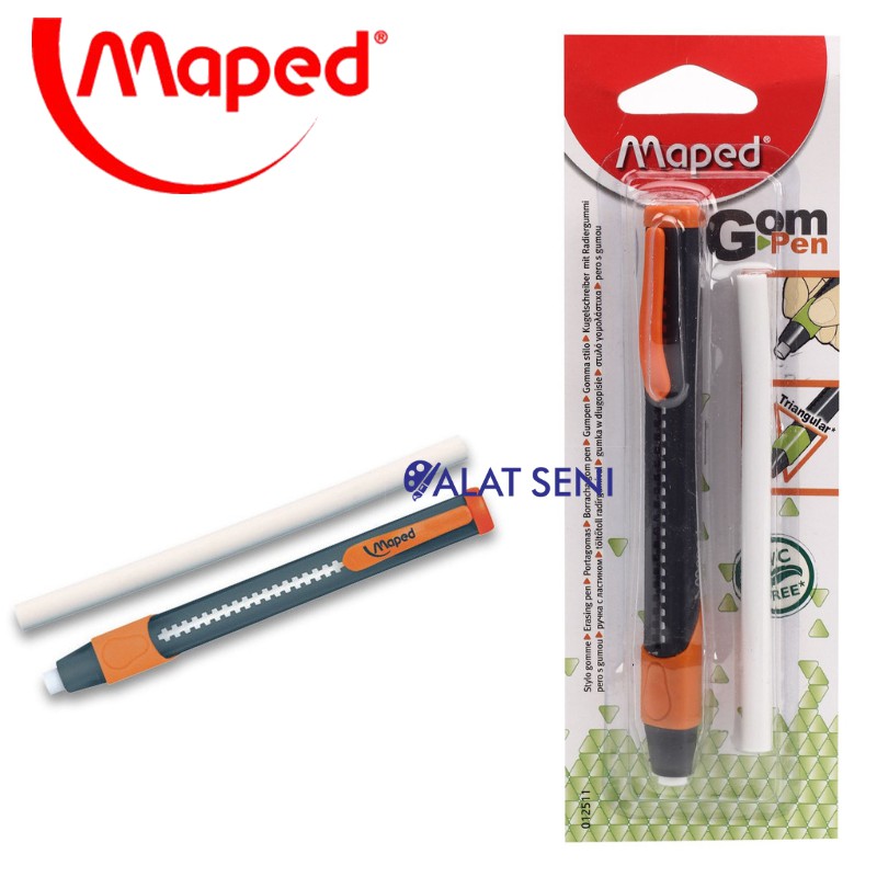 Jual Maped GOM Pen Eraser +Refill - Maped Gom Pen Stick (Eraser Pen ...