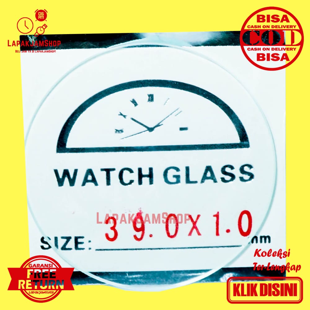 Jual Kaca Jam Kaca Bahan Aksesoris Jam Bagus PNC-390 Bulat Cembung 3,9 ...