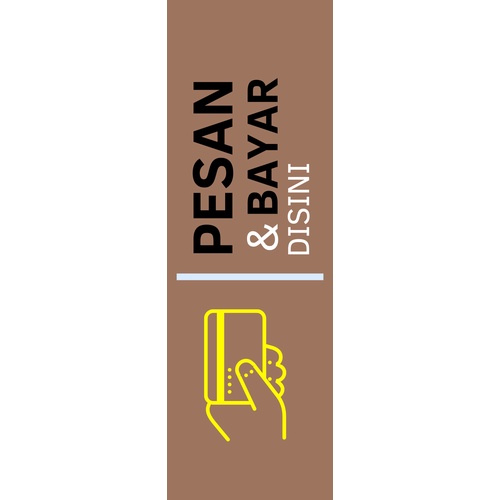 Jual STIKER PESAN DAN BAYAR DISINI STIKER ORDER AND PAY HERE WATERPROOF ...