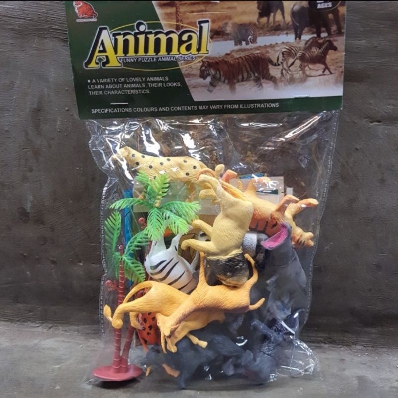 Jual Mainan Miniatur Hewan Karet Ukuran Sedang isi 12 pcs | Shopee ...