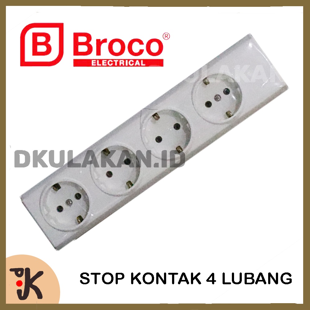 Jual BROCO STOP KONTAK ARDE 4 LUBANG NON CP PUTIH TIPE 15340 | Shopee ...