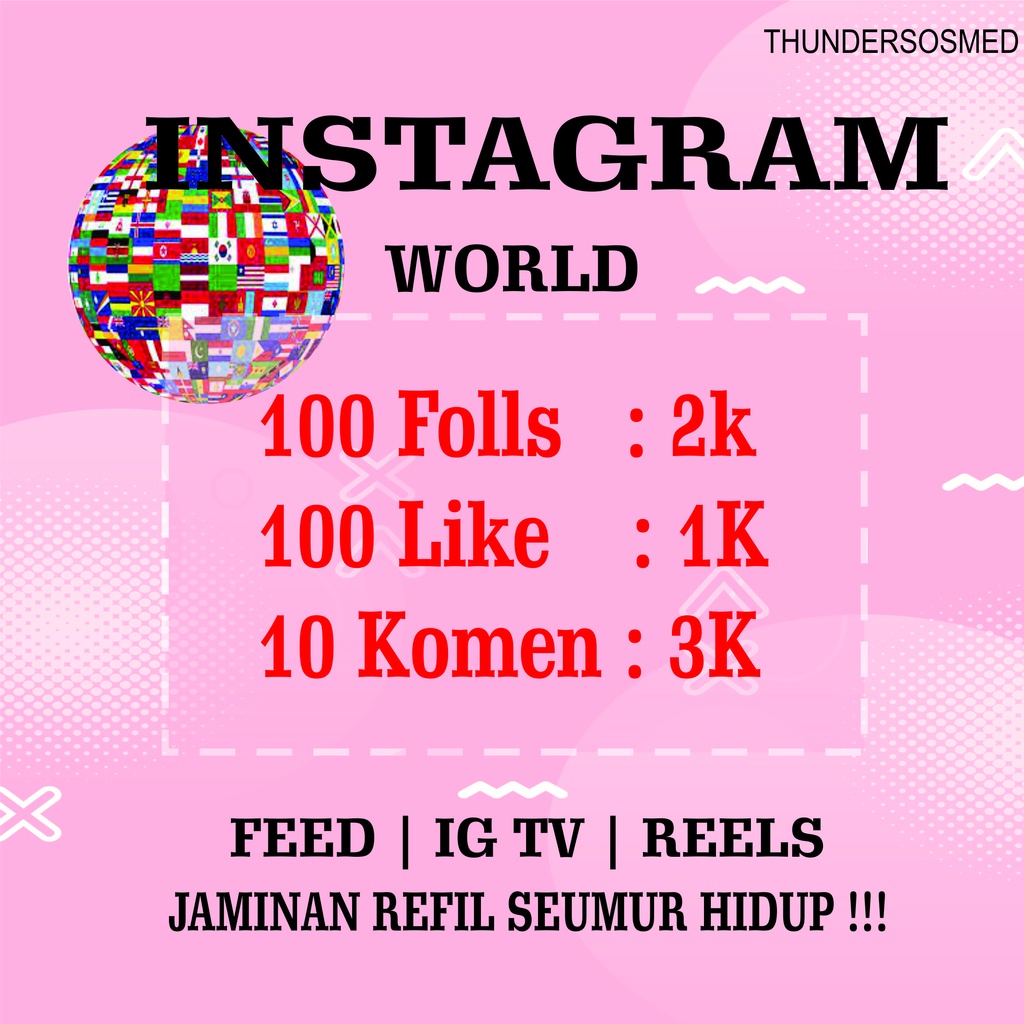 Jual Followers Like Komentar Views Ig Worldiwide Bule Ig Tv Reels Story