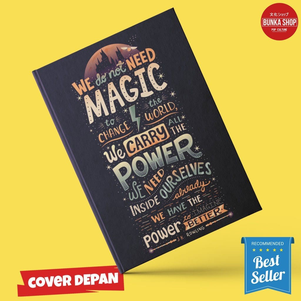 Jual Pocket Note Harry Potter JK Rowling Quote Hardcover A6 Jurnal ...