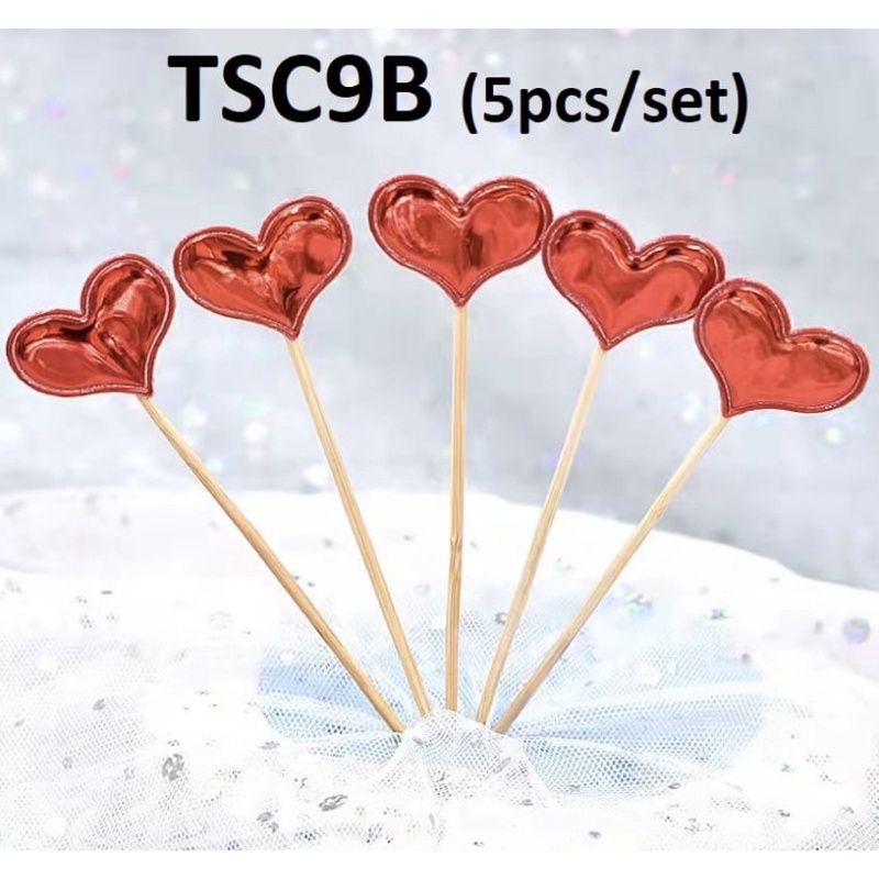 Jual TSC - Hiasan Tusukan Kue Cake Topper Hati Crown Mahkota Bintang | Shopee Indonesia
