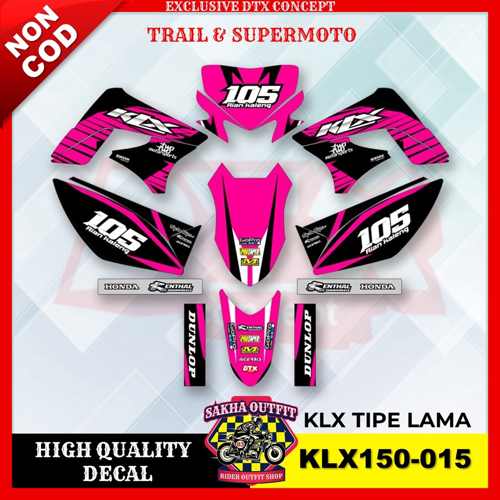 Jual Decal KLX stiker motor stiker trail KLX stiker motor keren decal ...
