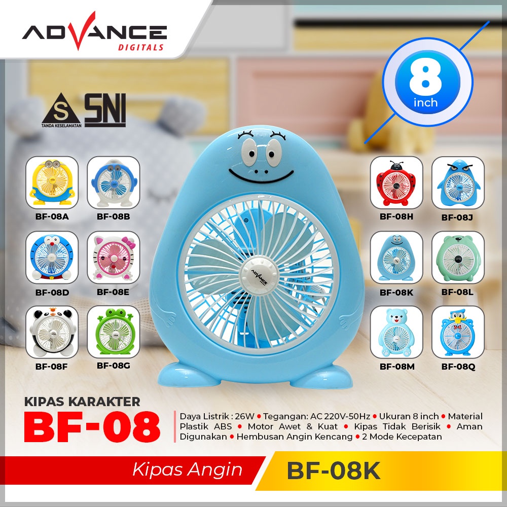 Jual Advance Digitals Kipas Angin Karakter Digitals BF-08 |Garansi ...