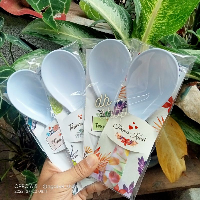 Jual (50pcs) CENTONG NASI MELAMIN SOUVENIR HADIAH PERNIKAHAN KEMASAN PLASTIK - SOUVENIR CENTONG ...