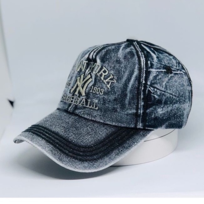 Jual topi pria distro Import NY Jeans Denim Model terbaru 2021 // Topi ...