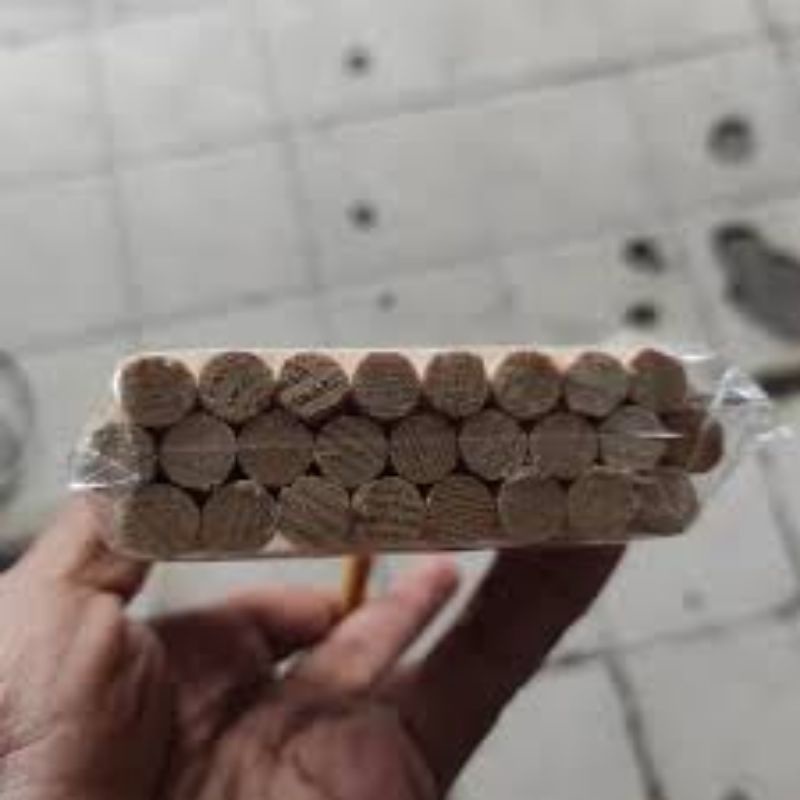 Jual Dowel Kayu Jati Belanda / kayu bulat / penutup lubang paku ...