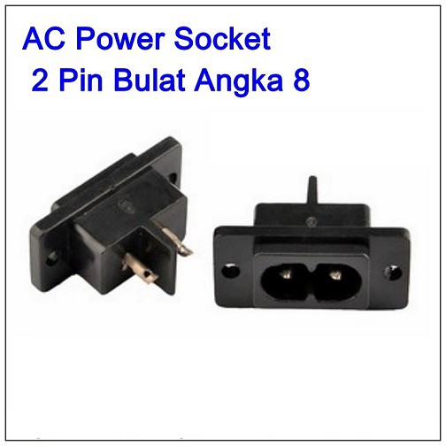 Jual Socket AC 2 pin Angka 8 Socket Power AC 250V Soket Power Ac 8 ba-86 | Shopee Indonesia