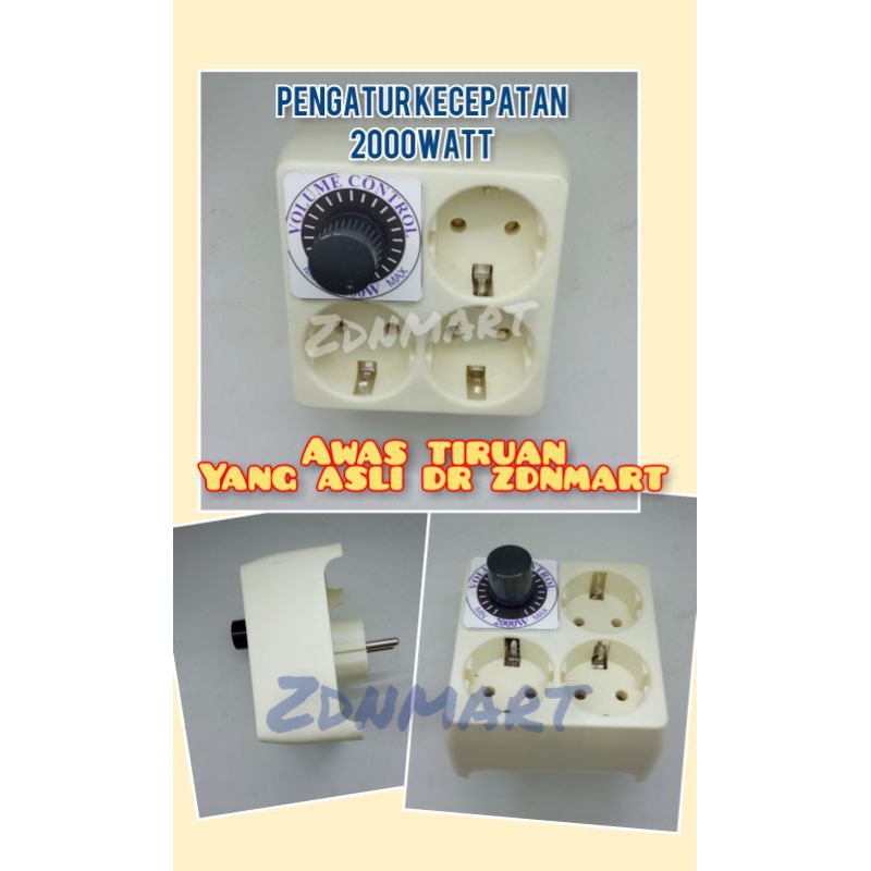 Jual dimmer 2000w pengatur kecepatan 2000 watt stop kontak colok sni ...