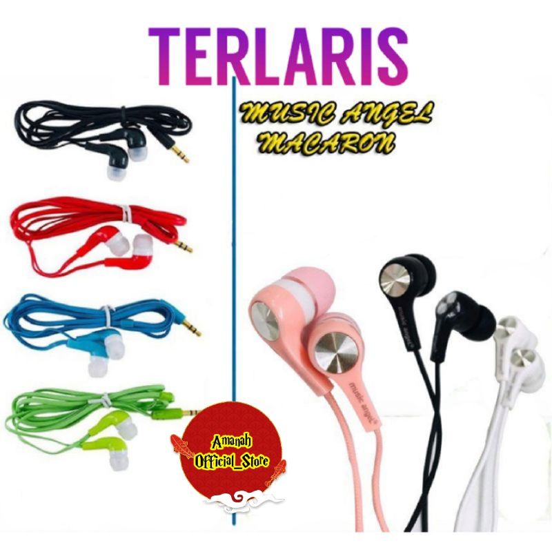 Jual Headset Handset Earphone Music Angel Original Warna Warni All Tipe ...