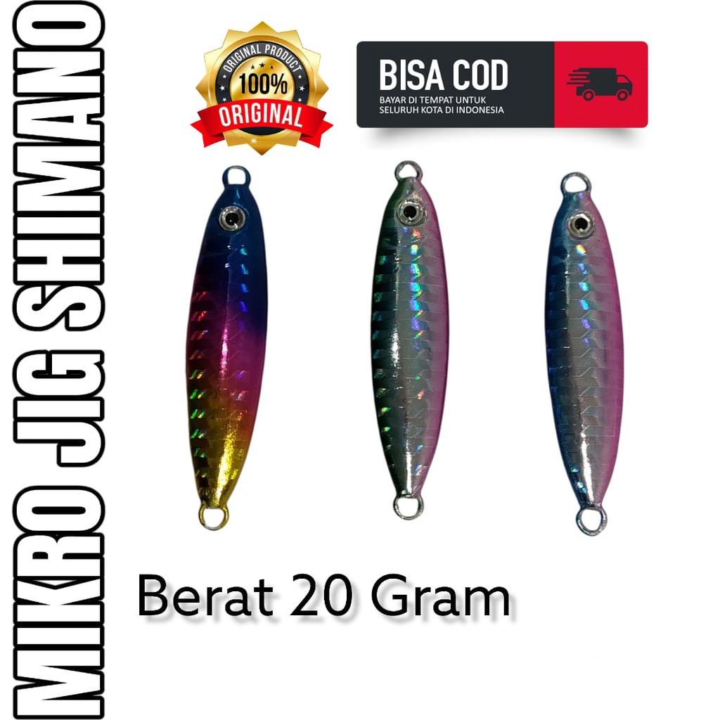 Jual SHIMANO MICRO JIG 20 GRAM METAL JIG UMPAN PANCING LURE CAST | Shopee Indonesia