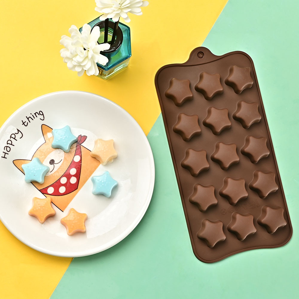 Jual Mini Star 15 Cavity Mold Cetakan Bintang Silikon Coklat Jelly ...