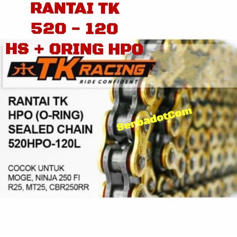 Jual RANTAI RANTE TK RACING ORING O RING 520 120 HPO HS GOLD TK ORIGINAL | Shopee Indonesia