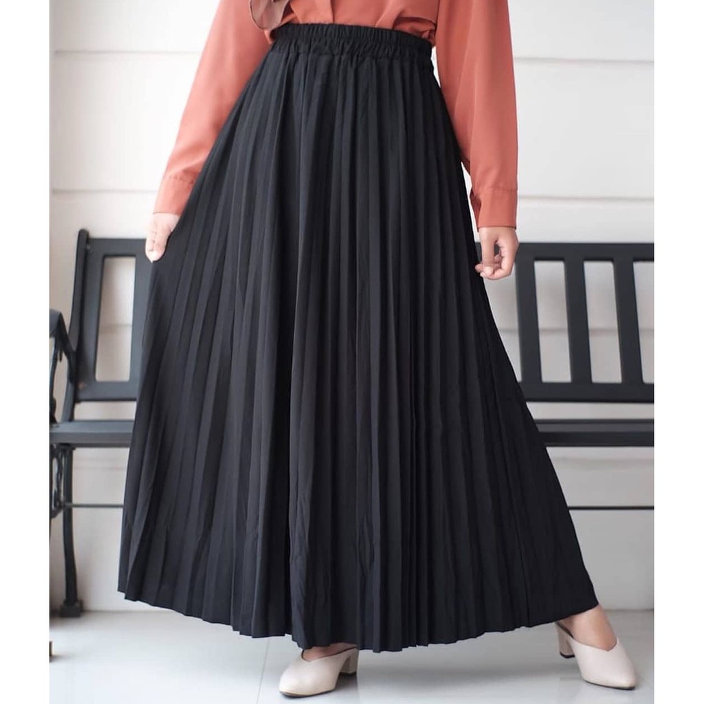 Jual Rok plisket premium / Rok plisket jumbo / rok plisket premium tebal | Shopee Indonesia