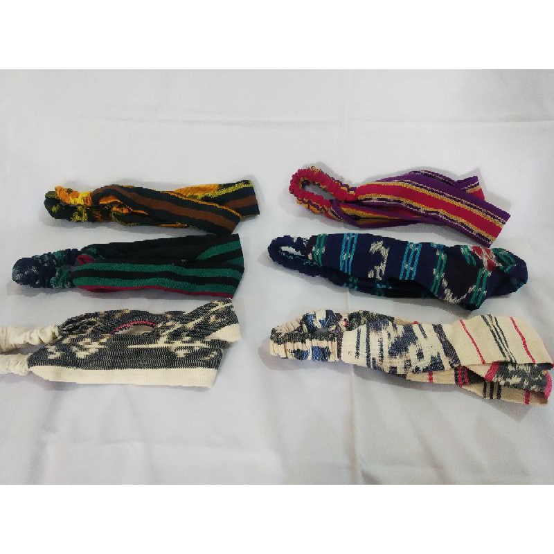 Jual Bandana tenun etnik/bandana tenun hits/ bandana murah/bando tenun ...