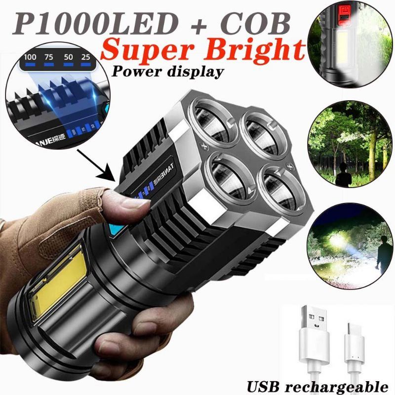 Jual Senter LED Cas Jarak Jauh Super Terang L S03 Rechargeable COB ...