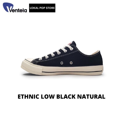 Jual Sepatu Ventela Ethnic Low Colour Original Black Natural | Shopee Indonesia