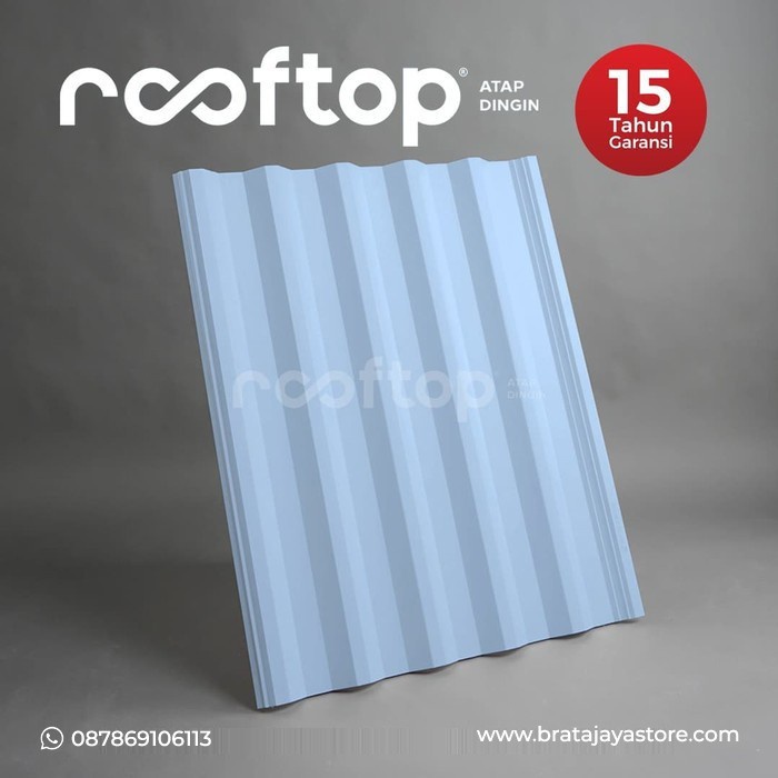 Jual Atap uPVC Rooftop Panjang 7 Meter I Series Biru Doff Dua Layer ...