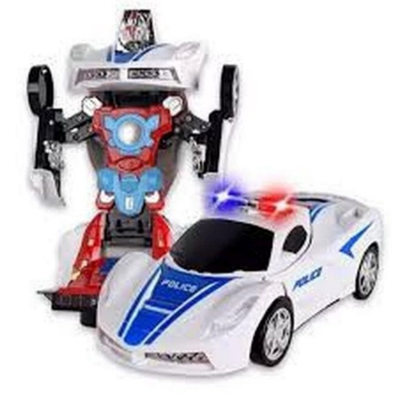 Jual bump & go mainan Mainan mobil jadi robot polisi robot transformers ...