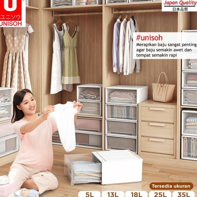 Jual UNISOH LEMARI LACI PLASTIK SUSUN KOTAK PENYIMPANAN STORAGE BOX ...