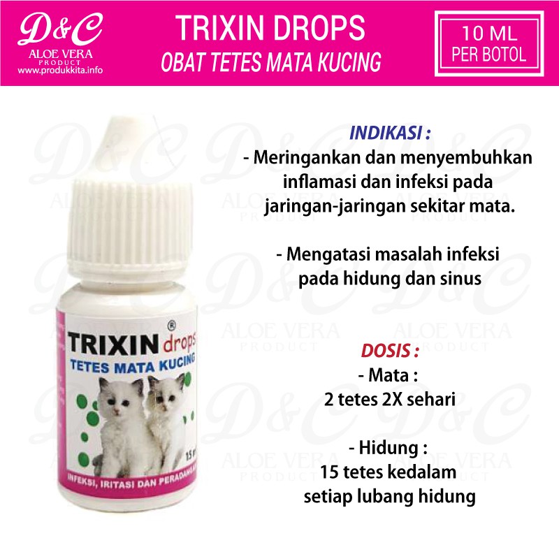 Jual Obat Tetes Mata Hidung Anti Infeksi dan Peradangan Kucing Trixin ...