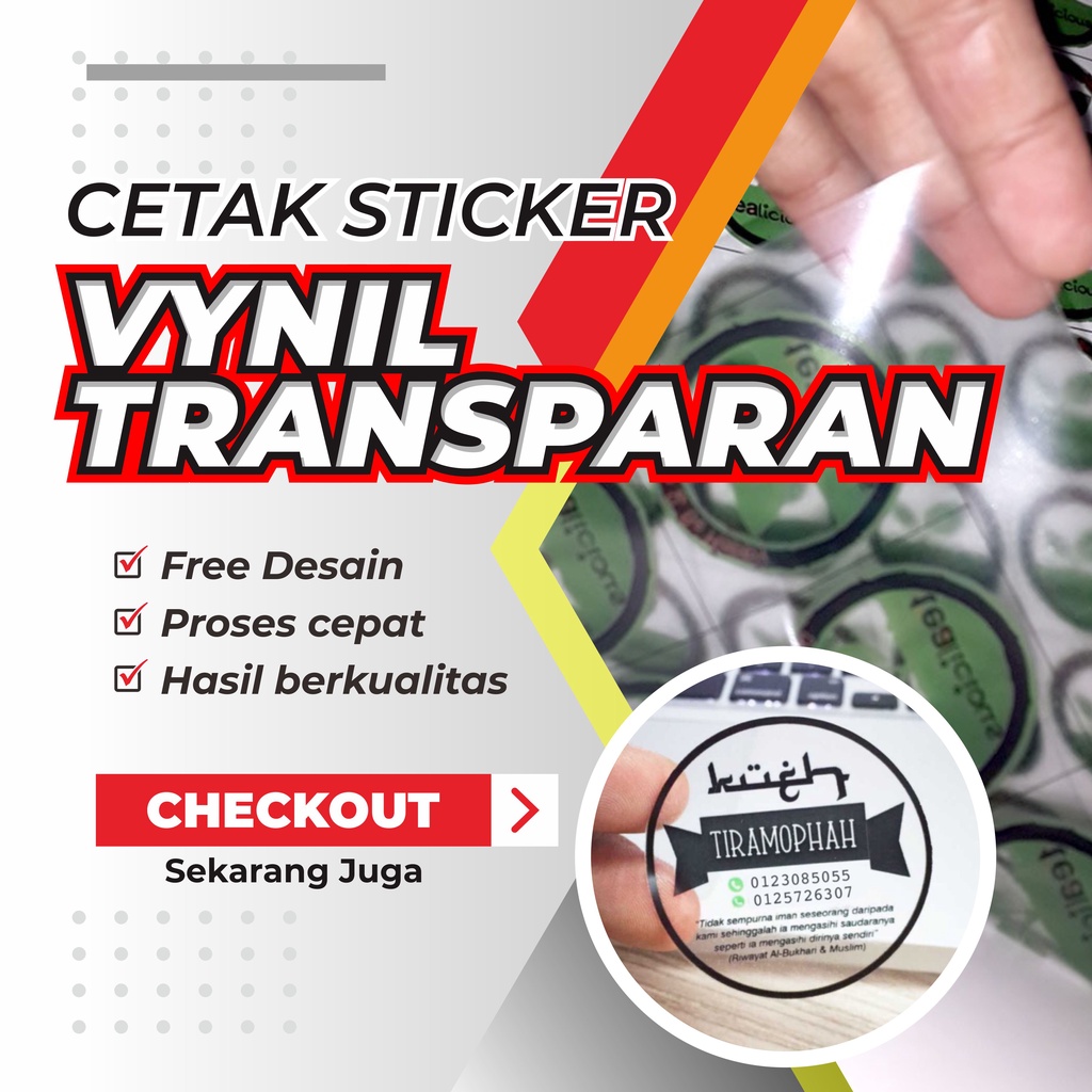 Jual CETAK STICKER VINYL - TRANSPARAN - BENING CUTTING POLABEBAS ...
