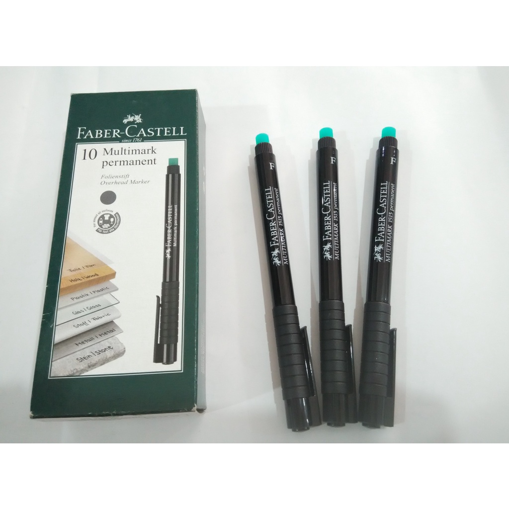Jual Spidol OHP / Multimark Permanent Faber Castell Hitam | Shopee ...