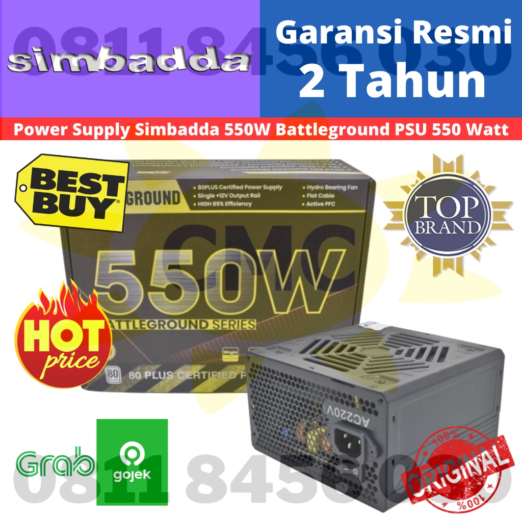 Jual Simbadda Power Supply Battleground 550W PSU 550W 80 PLUS BOX ...