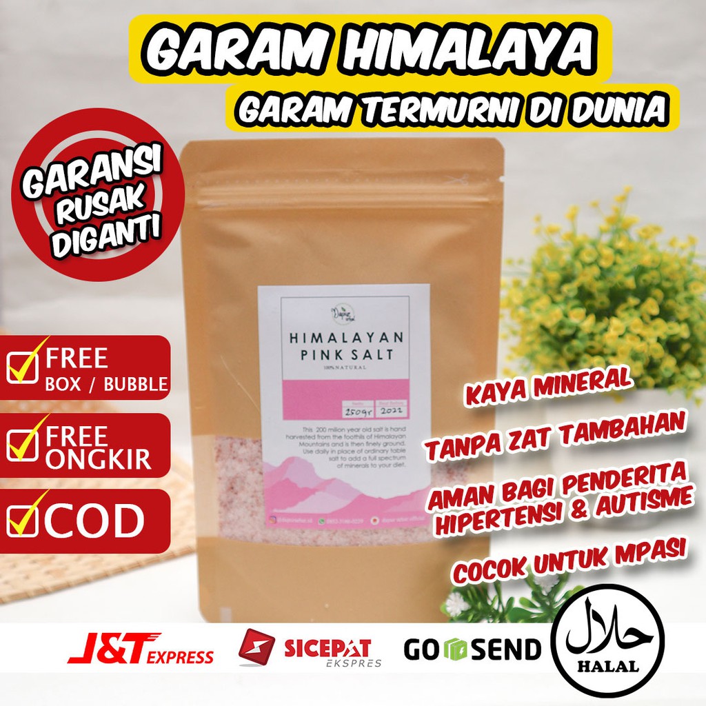 Jual GARAM HIMALAYA 250 GRAM/ garam diet / garam sehat | Shopee Indonesia