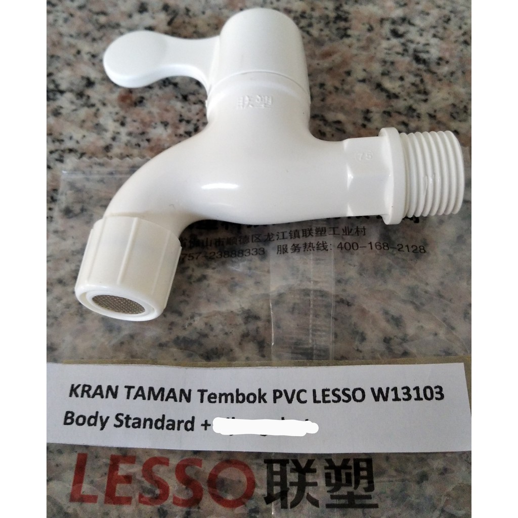 Jual Kran Taman Tembok PVC Plastik 1/2" / Keran PVC Plastik / Stop Kran ...