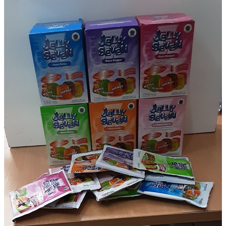 Jual JELLY SEVEN / JELLY 7 POWDER ANEKA RASA BUAH SEGAR KEMASAN ...