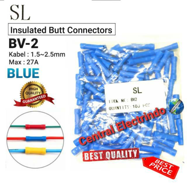 Jual Skun Kabel Butt Connector BV-2 Kabel 1.5~2.5mm SL. | Shopee Indonesia