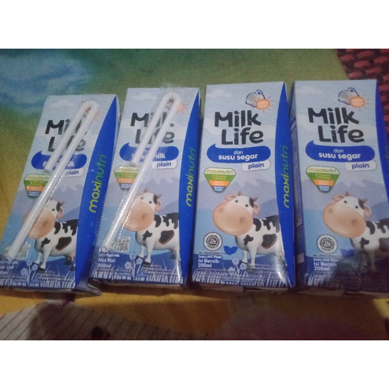 Jual susu kotak milk life plaint/susukotak | Shopee Indonesia