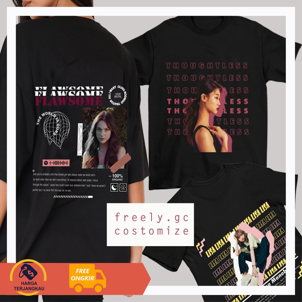 Jual Kaos Custom Aesthetic Streetwear korea/Custom Tulisan/Custom ...