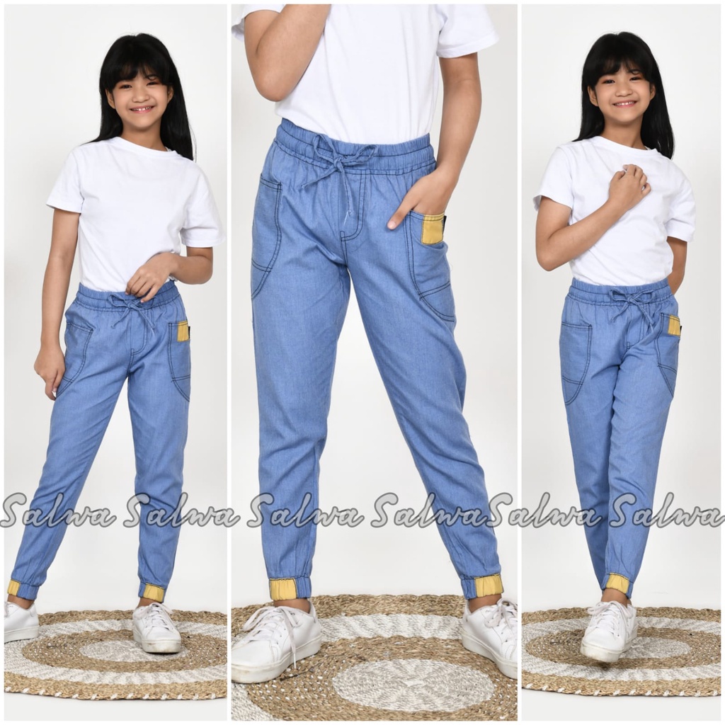 Jual CELANA JOGER JEANS ANAK PEREMPUAN USIA 5 TAHUN SAMPAI 12 TAHUN MURAH | Shopee Indonesia