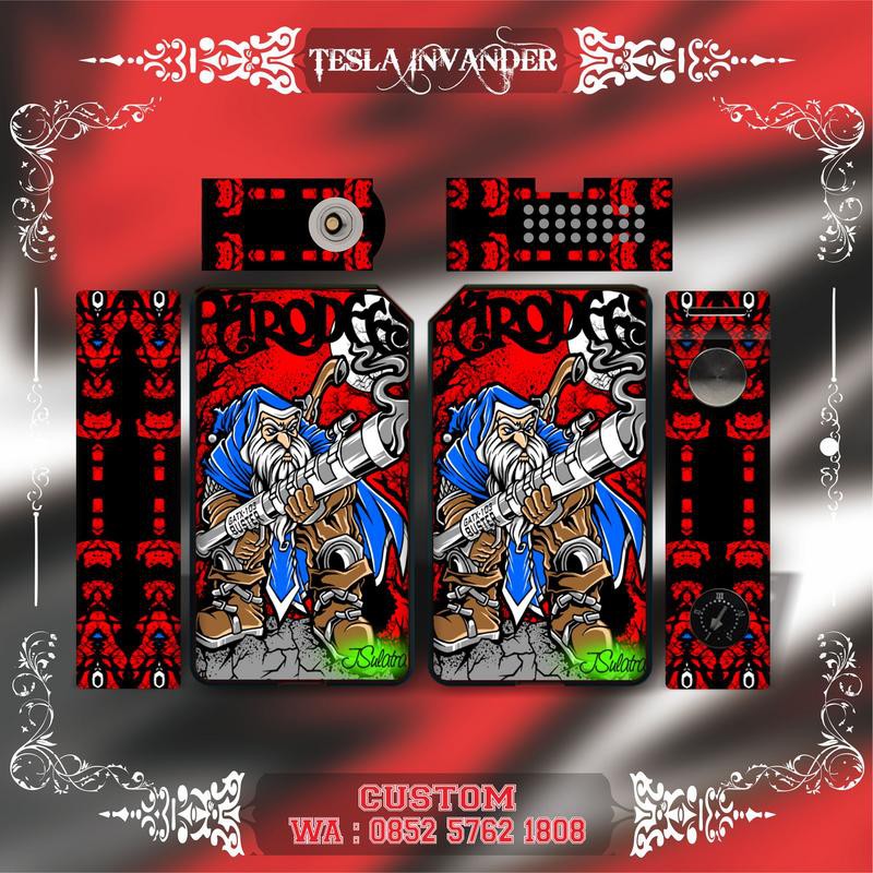 Jual GARSKIN TESLA INVANDER III, PICO, CHARON, THERION SKULL REX WHITE ...