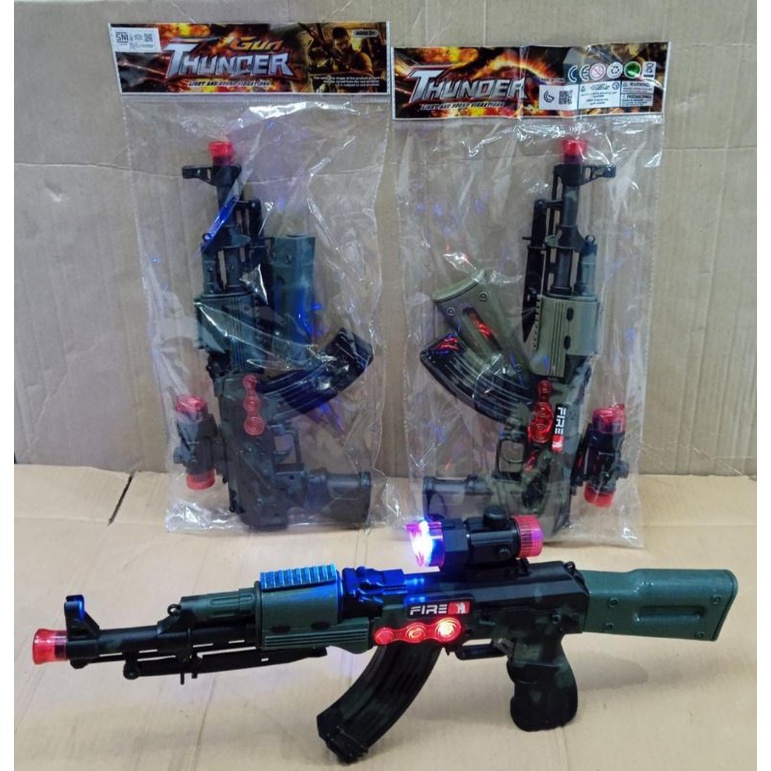 Jual Mainan Anak Pistol + Senjata Army/Tentara THUNDER GUN kemasan ...