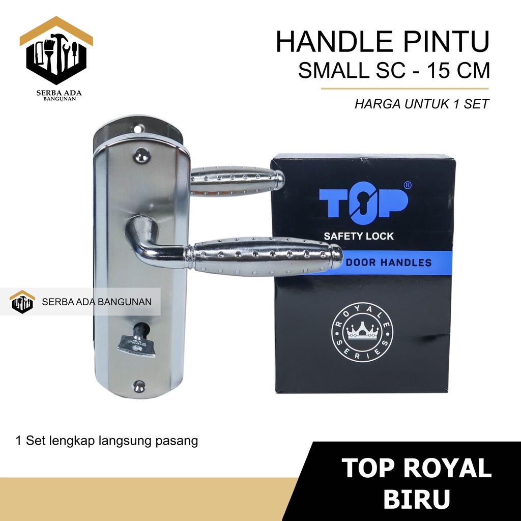 Jual HANDLE PINTU KUNCI TOP GRANDE ROYAL 15CM KOMPLIT SET HANDLE GAGANG ...