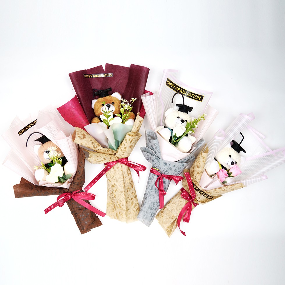 Jual buket boneka special toga wisuda/ give graduation / bouket ...