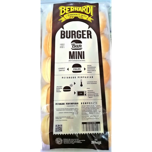 Jual Bernardi Roti Burger Mini (20 Pcs) | Shopee Indonesia