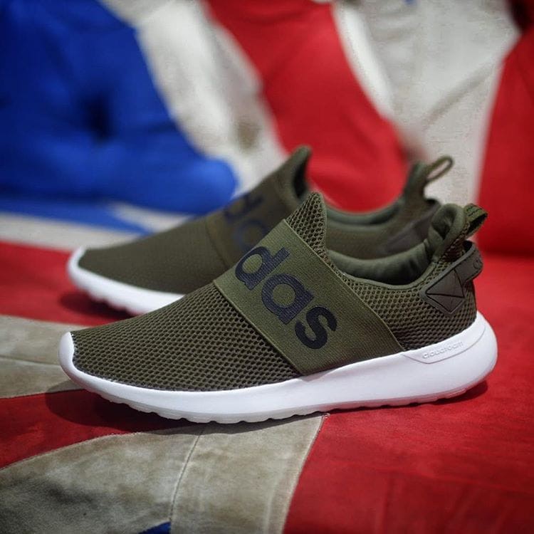 Jual Sepatu Adidas ORIGINAL Cloudfoam Slip On BYD Green Army | Shopee ...