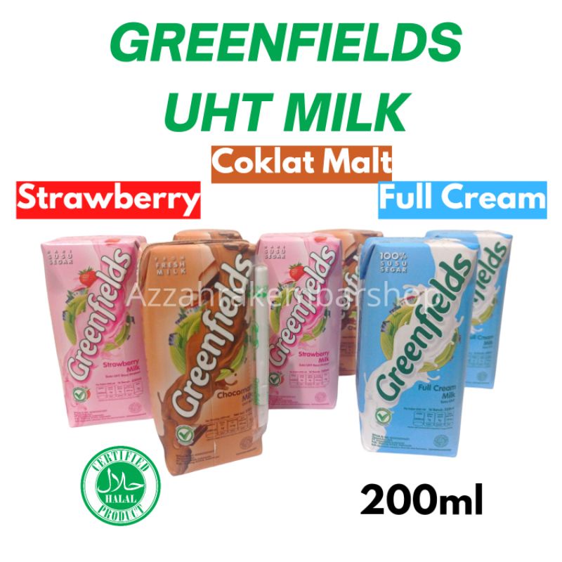 Jual Susu Greenfields UHT Grenfields Milk Greenfield UHT Kotak 200ml 250ml Rasa Coklat Malt Full ...