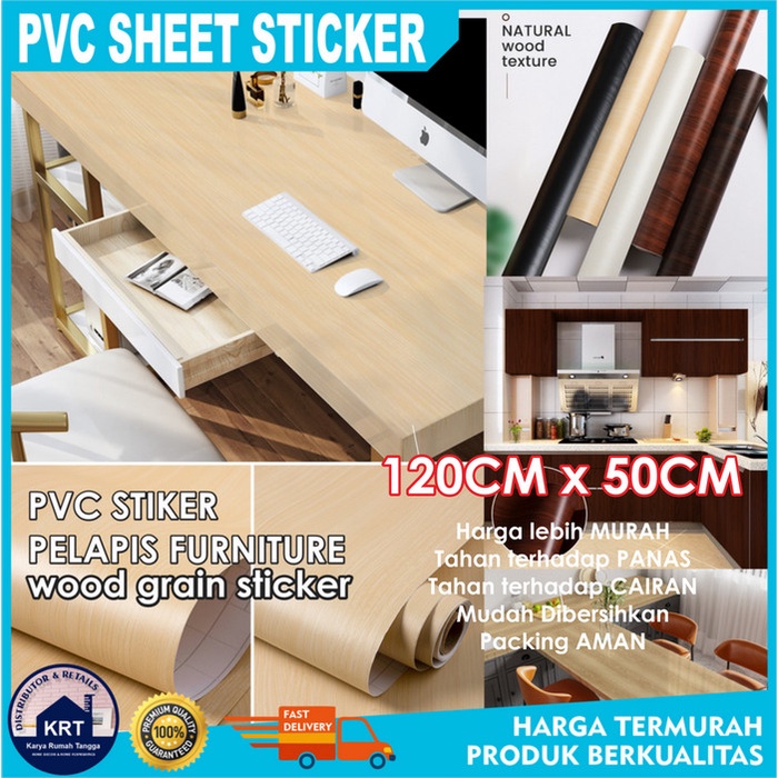 Jual [TERBAIK] Pvc Sheet Sticker Pelapis Furniture Lemari Meja Pvc ...