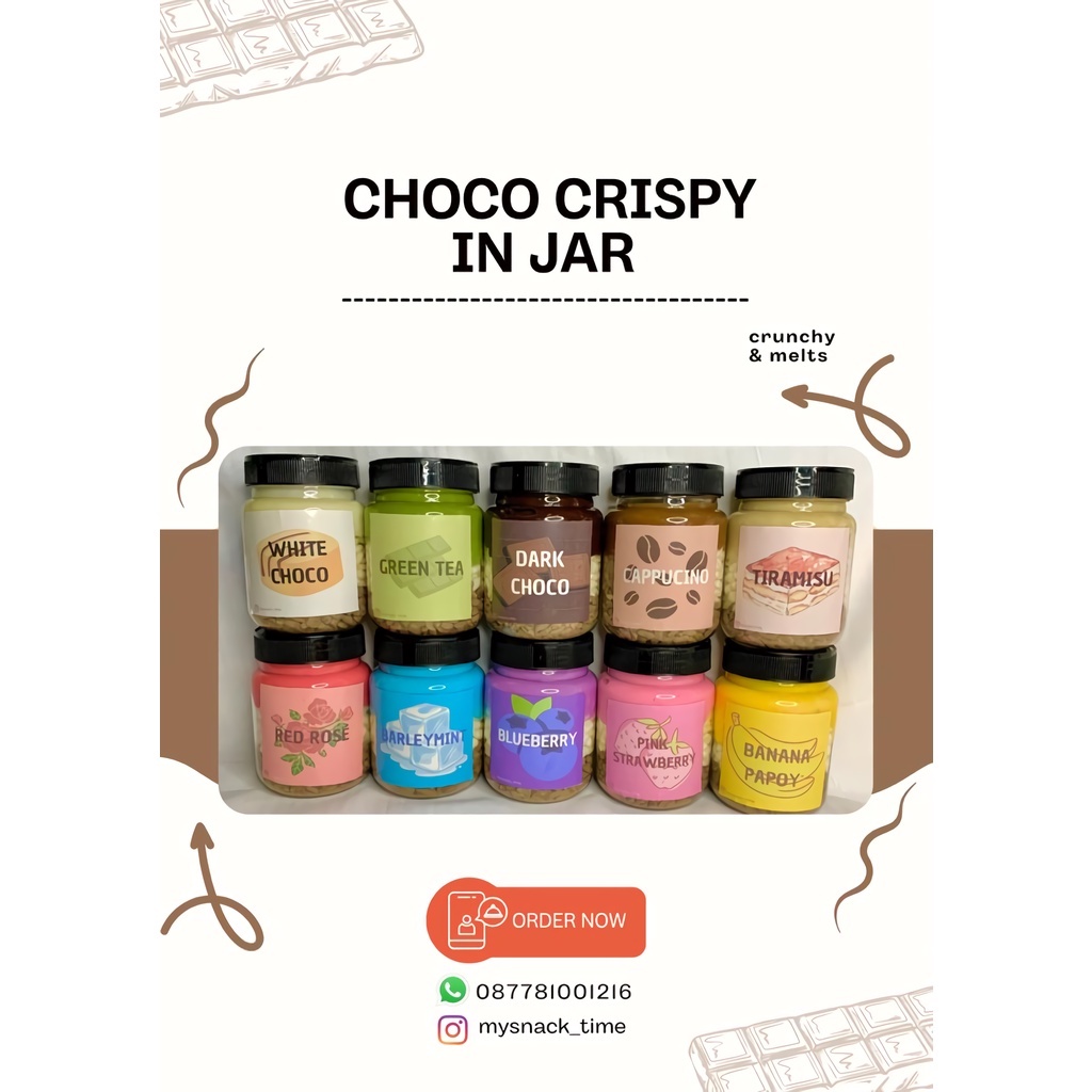Jual Choco Crunchy In Jar/ Coklat Crispy Lumer / Cemilan Coklat Lumer ...