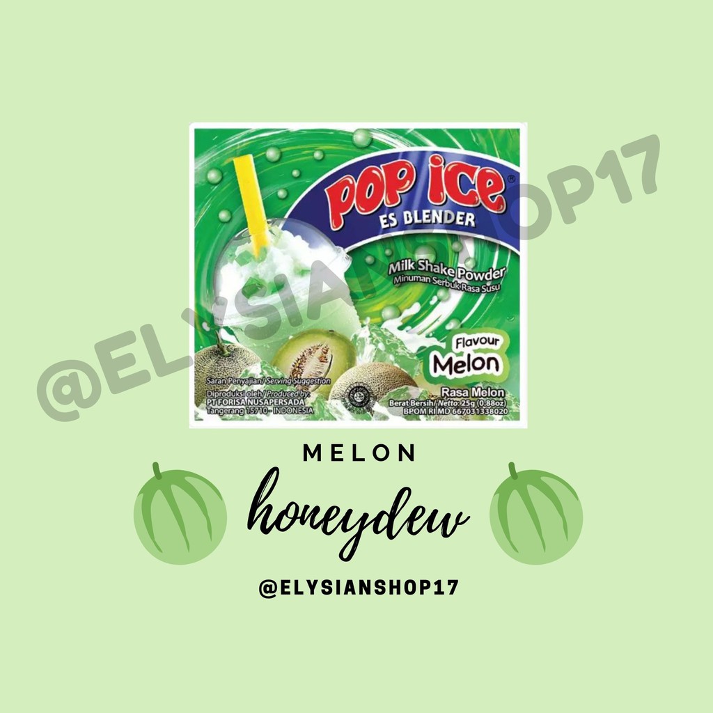 Jual Pop Ice Melon / Honeydew 1 Sachet | Shopee Indonesia