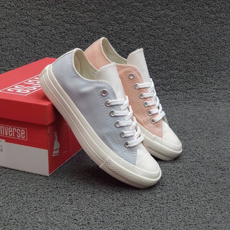 Jual SEPATU CONVERSE 70S LOW RENEW OFF WHITE BLUE PINK SOL GLOSSY GRADE ...